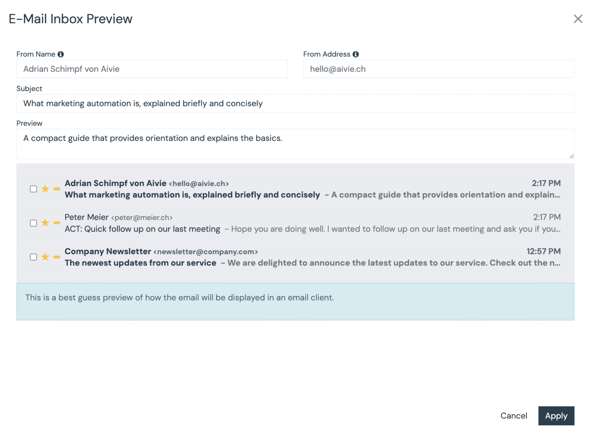 How can I set a preview text in an email? - Aivie - Aivie - Marketing ...